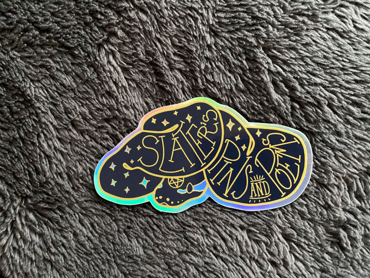 Holographic Snake Logo Sticker – Slater's Pins and Poems