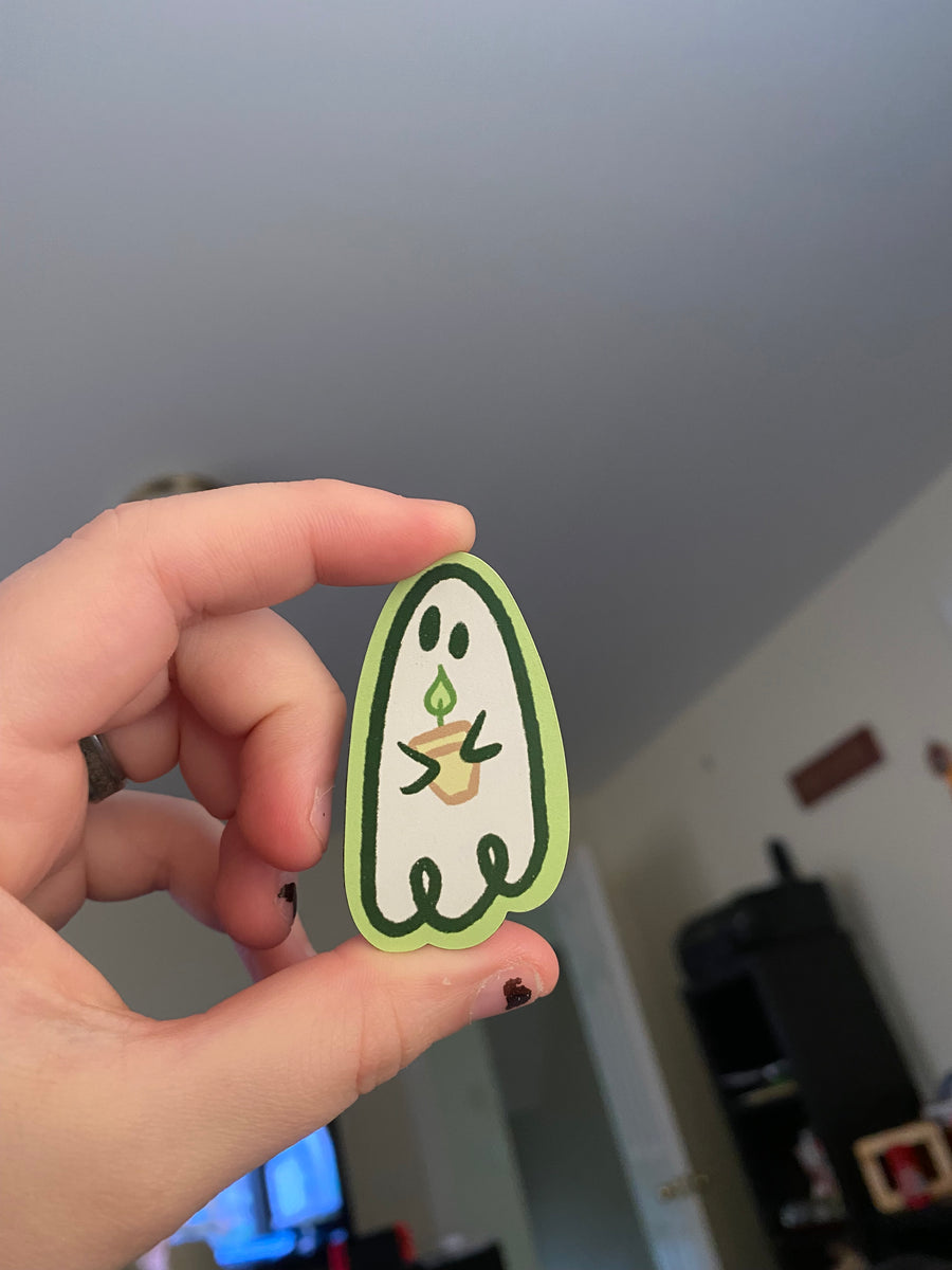 Garden Ghost Magnet – Slater's Pins and Poems